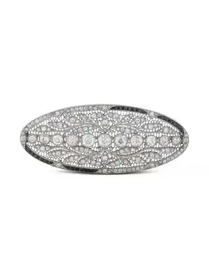 LB EXCLUSIVE Platinum Diamond Sapphire Brooch