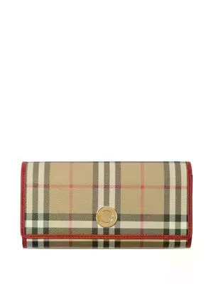 Burberry Check Wallet - Neutrals