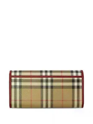 Burberry Check Continental Wallet - Neutrals