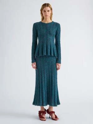 Proenza Schouler Printed Silk Viscose Joelle Skirt - Blue Multi