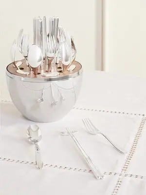 Christofle Mood Asia 24-piece Plated Flatware Set With Case - Silver