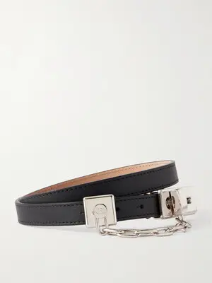 Gabriela Hearst Lock Chain-detailed Leather Belt - Black