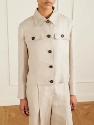 Brunello Cucinelli Linen-twill Jacket - Neutrals