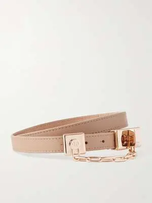 Gabriela Hearst Gabriela Hearst Leather Belt With Chain Detail Beige