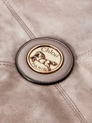 Chloé Balloon Leather-trimmed Suede Tote Bag