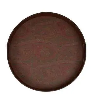 Etro Cotton-blend And Leather Arnica Round Tray