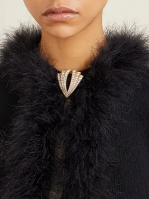 Valentino Garavani Crystal-embellished Brooch