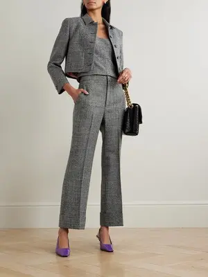 Gucci Wool-tweed Flared Pants