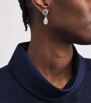 SELF-PORTRAIT Crystal Drop Earrings