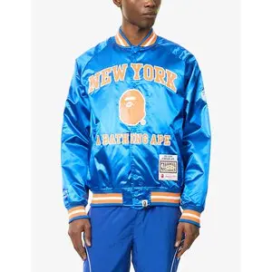 A BATHING APE Nba Kicks Logo-embroidered Satin Jacket