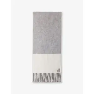 Prada Colour-block Cashmere Scarf - Grey
