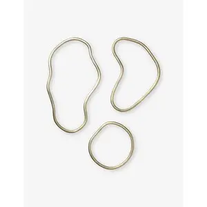 FERM LIVING Pond Set Of Three Trivets 25cm - Brass