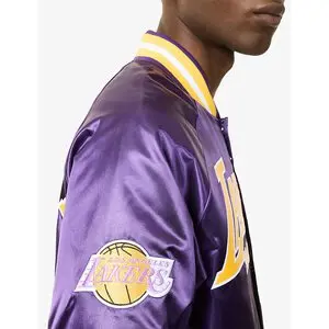A BATHING APE Nba Lakers Logo-embroidered Satin Jacket