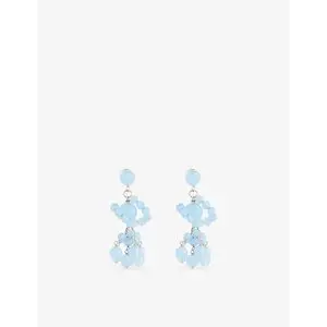 Completedworks Sterling-silver And Quartz Drop Earrings - Blue