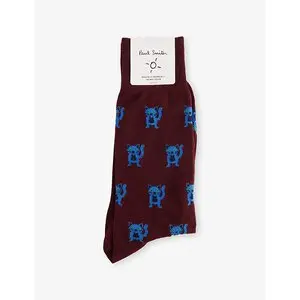 Paul Smith Miro Cat Ankle Socks - Red