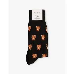 Paul Smith Miro Cat Ankle Socks - Black