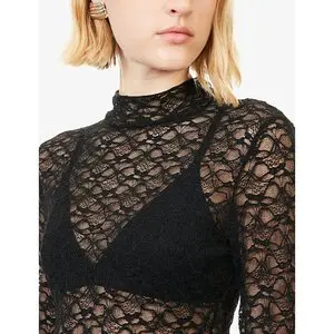REFORMATION Nell Mesh Knit Top