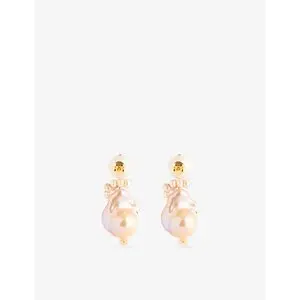 Completedworks Asymmetric Baroque Pearl Drop Earrings
