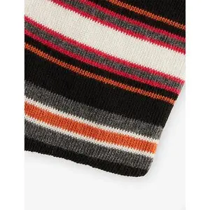 Paul Smith Margate Striped Cotton-blend Crew Socks - Black