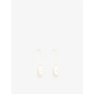 Completedworks Suspended Boulder Rhodium-plated Sterling Drop Earrings