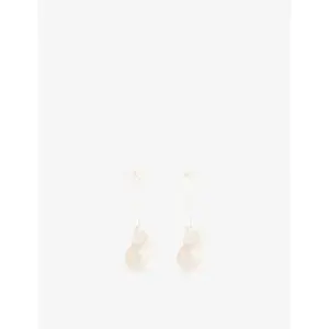 Completedworks Suspended Boulder Rhodium-plated Sterling Drop Earrings