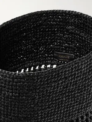 Khaite Billie Raffia Bucket Bag - Black