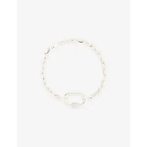 PHORIA Screw Chain Sterling Silver Bracelet - Silver/white