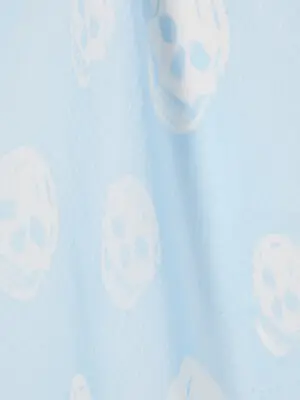 Alexander McQueen Printed Silk-chiffon Scarf - Blue