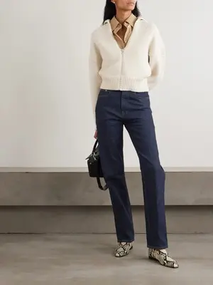 Ossou Flex High-rise Straight-leg Jeans - Blue