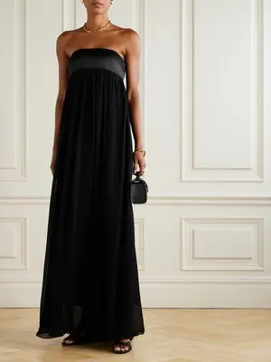 Posse Solene Strapless Maxi Dress - Black