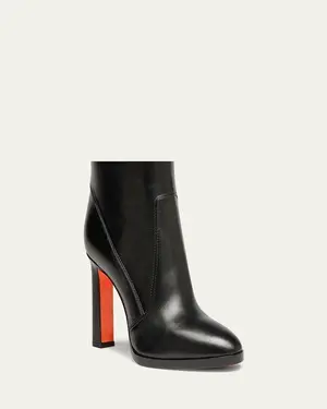 Santoni Andy Leather Stiletto Knee Boots