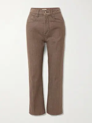 Ossou Drift High-rise Straight-leg Jeans - Brown