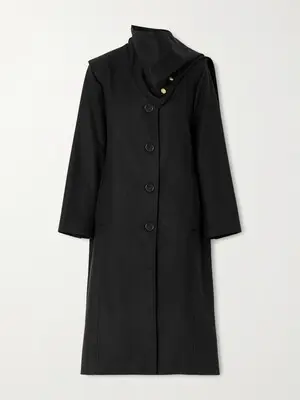 Maison Mayle Isadore Scarf-detailed Wool-blend Coat