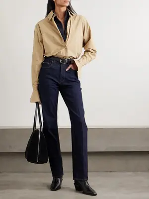 Ossou Haze Oversized Cotton-poplin Shirt - Neutrals