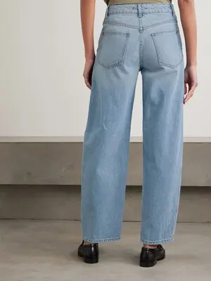 Ossou Rider Low-rise Straight-leg Jeans - Blue