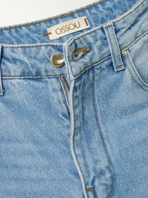 Ossou Rider Low-rise Straight-leg Jeans - Blue