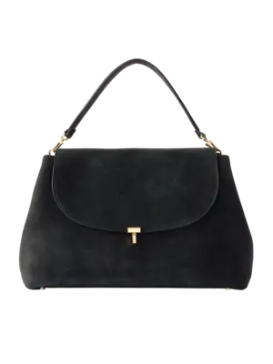 TOTEME T-lock Suede Shoulder Bag