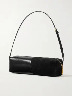 Khaite Kye Calf Hair And Leather Shoulder Bag - Black