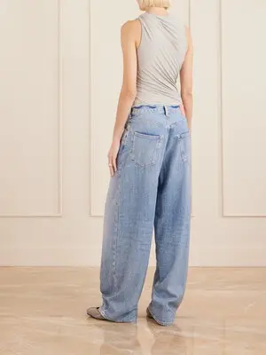 Acne Studios Crystal-embellished Low-rise Wide-leg Jeans - Blue