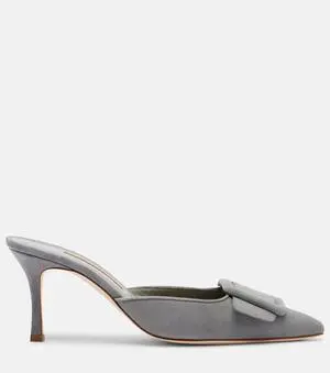 Manolo Blahnik Maysale 70 Suede Mules