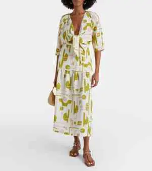 ADRIANA DEGREAS Balearic Printed Crop Top