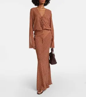 BANANHOT Nema Printed Maxi Dress