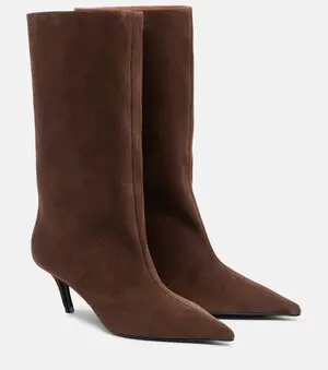 Amina Muaddi Fiona Suede Boots