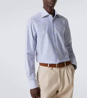 Kiton Striped Cotton Shirt
