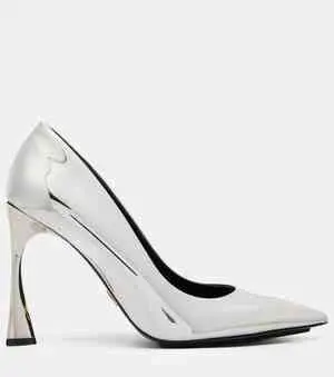 Stella McCartney Elsa 103 Metallic-effect Pumps - Silver