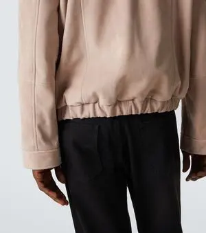 Brunello Cucinelli Suede Blouson Jacket - Beige