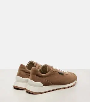 Brunello Cucinelli Monili Suede Sneakers