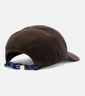 Miu Miu Logo Cotton Baseball Cap - Brown