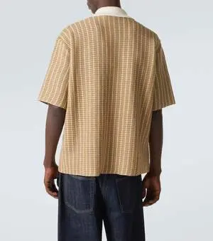 JIL SANDER Knitted Cotton Polo Shirt - Beige