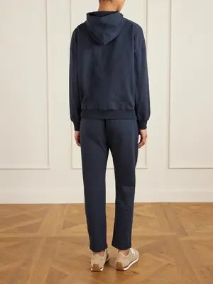 Brunello Cucinelli Cotton-blend Jersey Hoodie - Blue